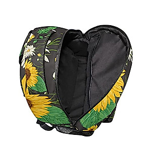 Sunflowers and Chamomile Flowers Laptop Backpack 16 Inch Large Backpack for Women Men School Business Work Travel Backpack