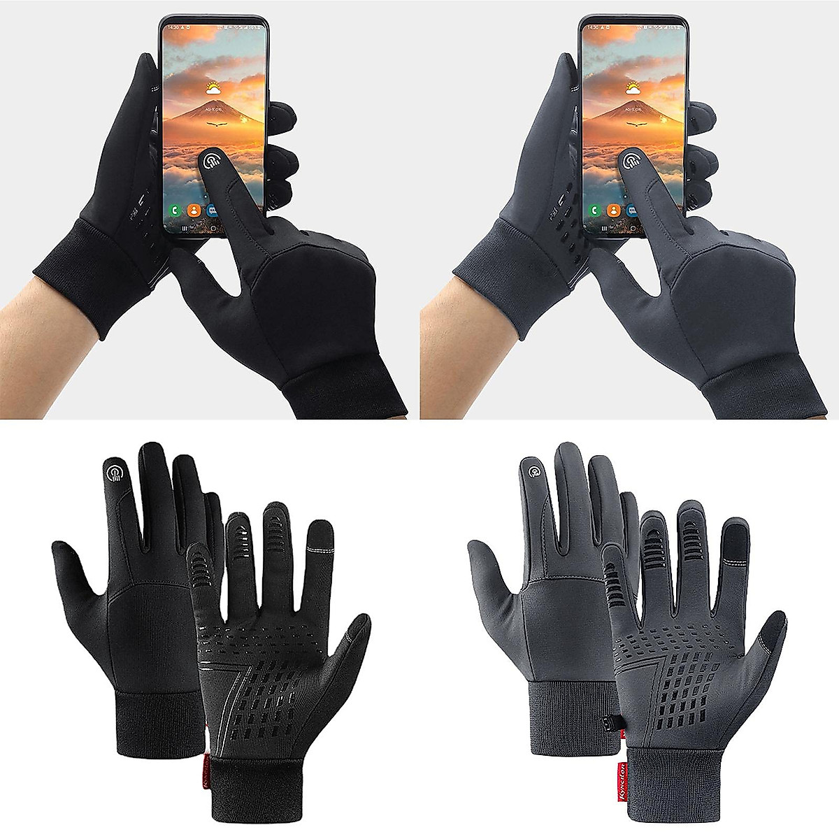 shuanghua Winter Thermal Gloves for Men and Women Full Finger Touchscreen Mountain Biking Riding Gloves for Outdoor Sports Driving Cycling Motor Cycle Anti-Slip Warm Gloves