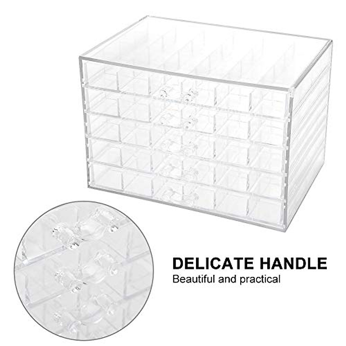Nail Tip Storage,Nail Decoration Storage Box,120 Grids Sequence Organize Box Transparent Empty Nail Tips Organizer Holder Container Nail Display Jewelry Case