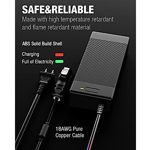 Battery Charger Compatible with Segway Dirt eBike X260 / Sur-Ron X LightBee, STIO 67.2V 2A Charger for 60V Dirt eBike 3 Prong Connector Power Supply Power Adapter