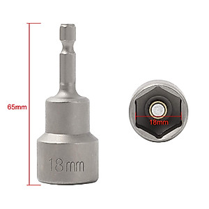 14pcs 6-19mm Quick-Change Magnetic Nut Driver Drill Bit Sets 1/4 inch Hex Shank Metric Socket Wrench Screw Power Tool