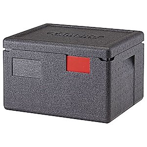 Cambro Cam GoBox® Black Plastic Top Loading Half Size Pan Carrier - 15 2/5"L x 13"W x 10 1/10"H