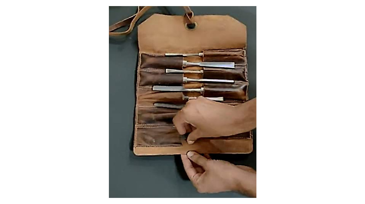 Leather Tool Roll - Durable & Stylish Tool Organizer