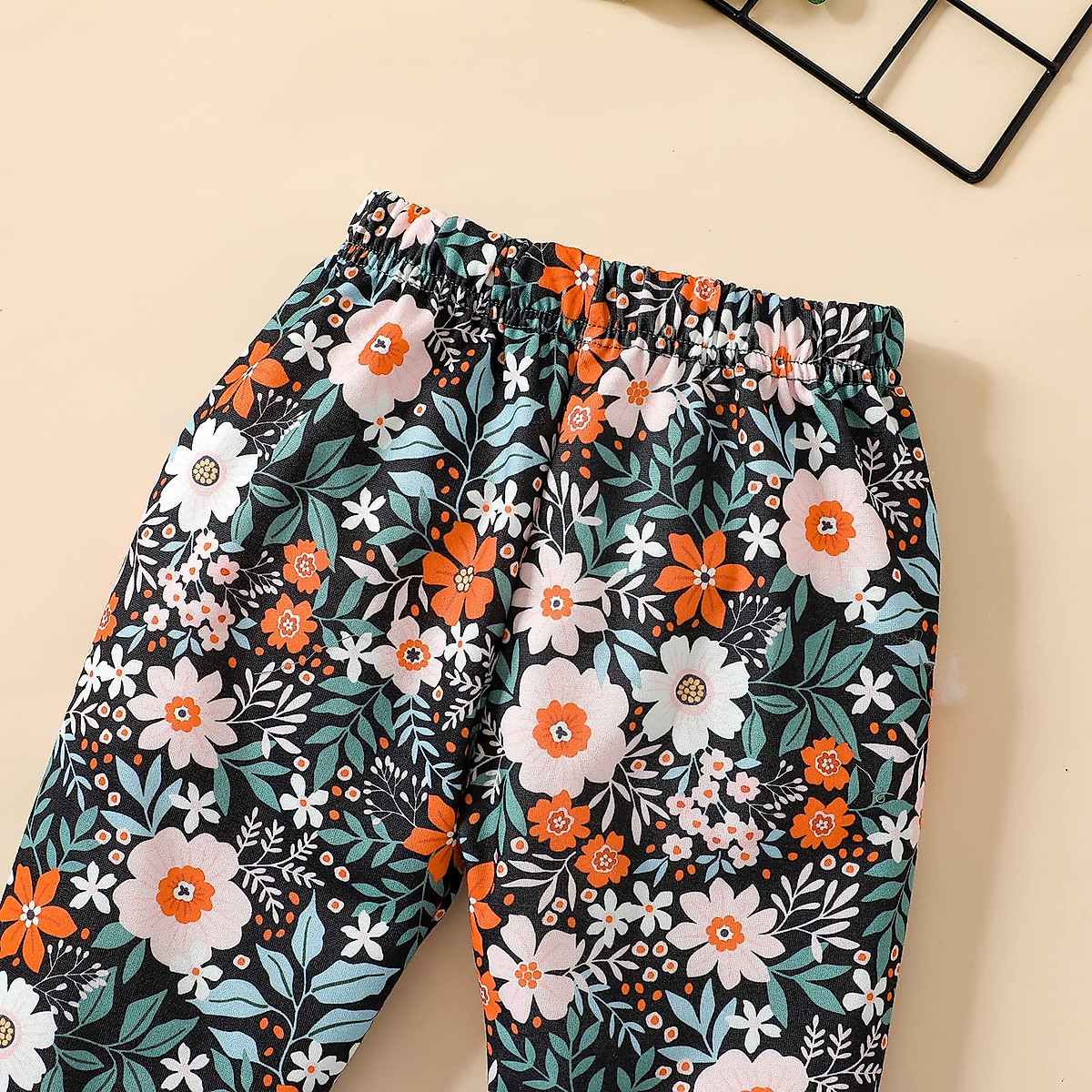 RogPrincekids Baby Girl Clothes Set Long Sleeve Sweatshirts Tops Pants Toddler Girls Cute Floral Outfits (Green, 18-24 Months)