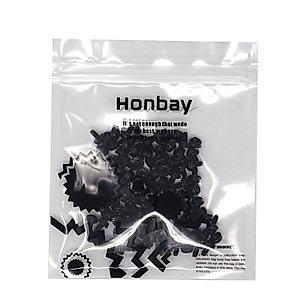 Honbay 100PCS 6#-32x6 Hex Phillips Head Replacement PC Computer Case Mounting Screws Fastener for Building Repairing and Maintaining Computer Systems (Black Zinc)