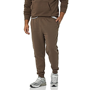Amazon Essentials Men's Fleece Jogger Pant, Medium Brown, Small