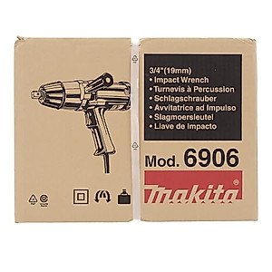 Makita 6906 3/4" Impact Wrench w/ Friction Ring Anvil , Blue