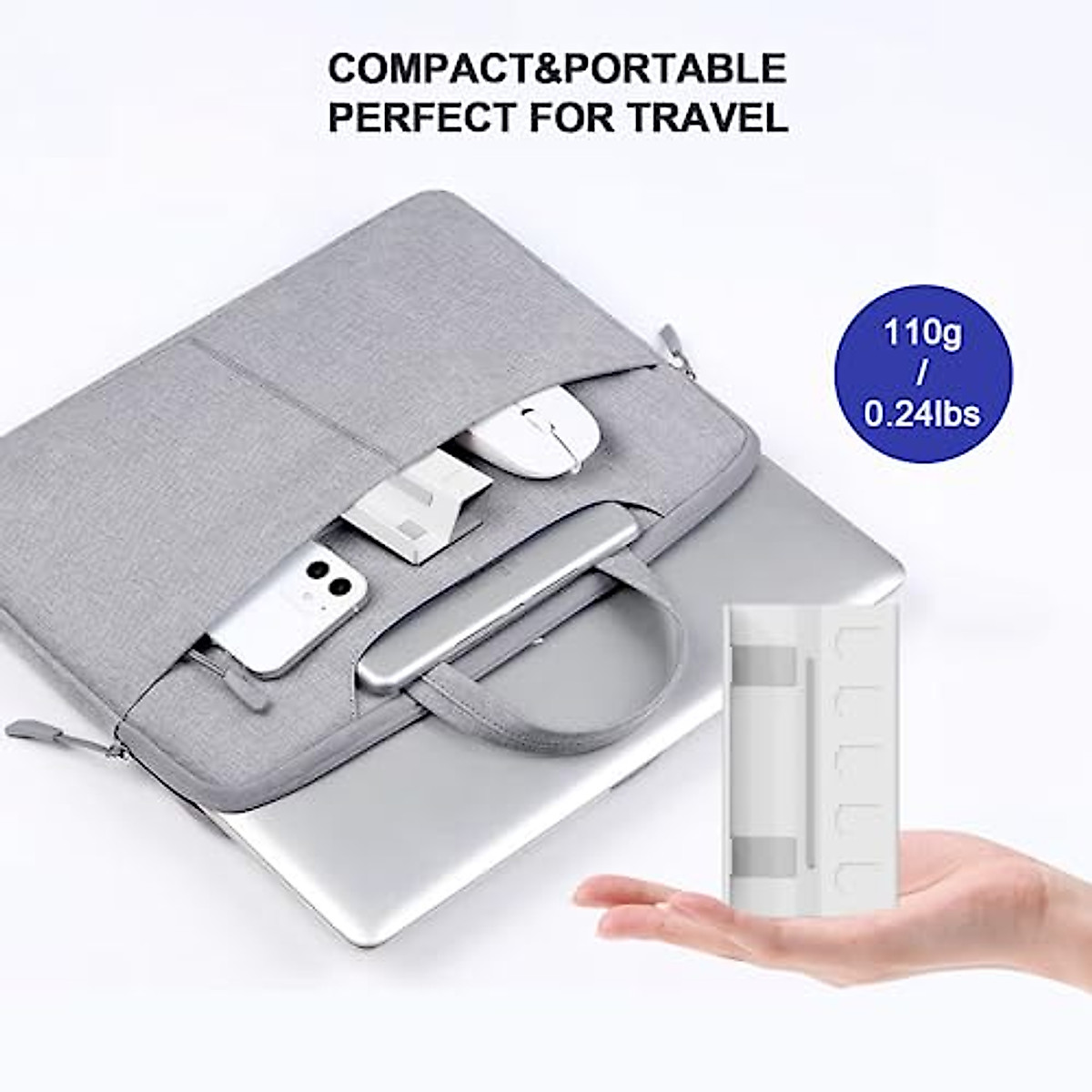 JOYTORN Stand Base Holder for ASUS Rog Ally/Steam Deck,Frosted Aluminum Alloy Playstand with SD Card Slots,Anti-Slip Silicone Pad-White