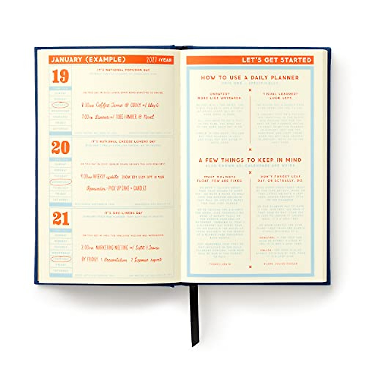 Brass Monkey Things I’ll Cancel Later – Undated Mini Planner Vintage Library Book Inspired with Embossed Gold Foil Artwork Cloth Cover