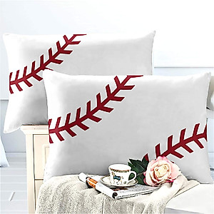 LanS Precise Baseball Sport Series Duvet Cover Bedding Set, Duvet Cover and Pillowcase, 3/4 Piece Set (Duvet Cover + 2 Pillowcases + Sheets) Health/Soft/colourfast (I,Full-3PCS-200x229cm)