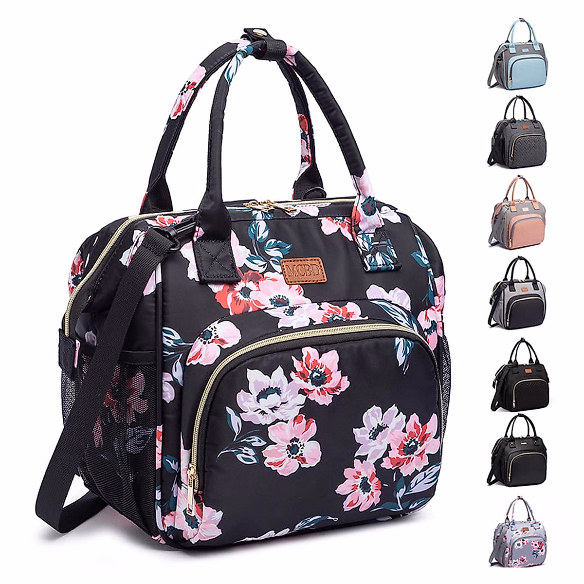 MCBD Lunch bags Insulated Lunch Box for Women,3 Carrying Way Large Tote Bag,Leakproof Reusable Cooler Backpack with Adjustable Shoulder Strap for School Office Picnic Beach