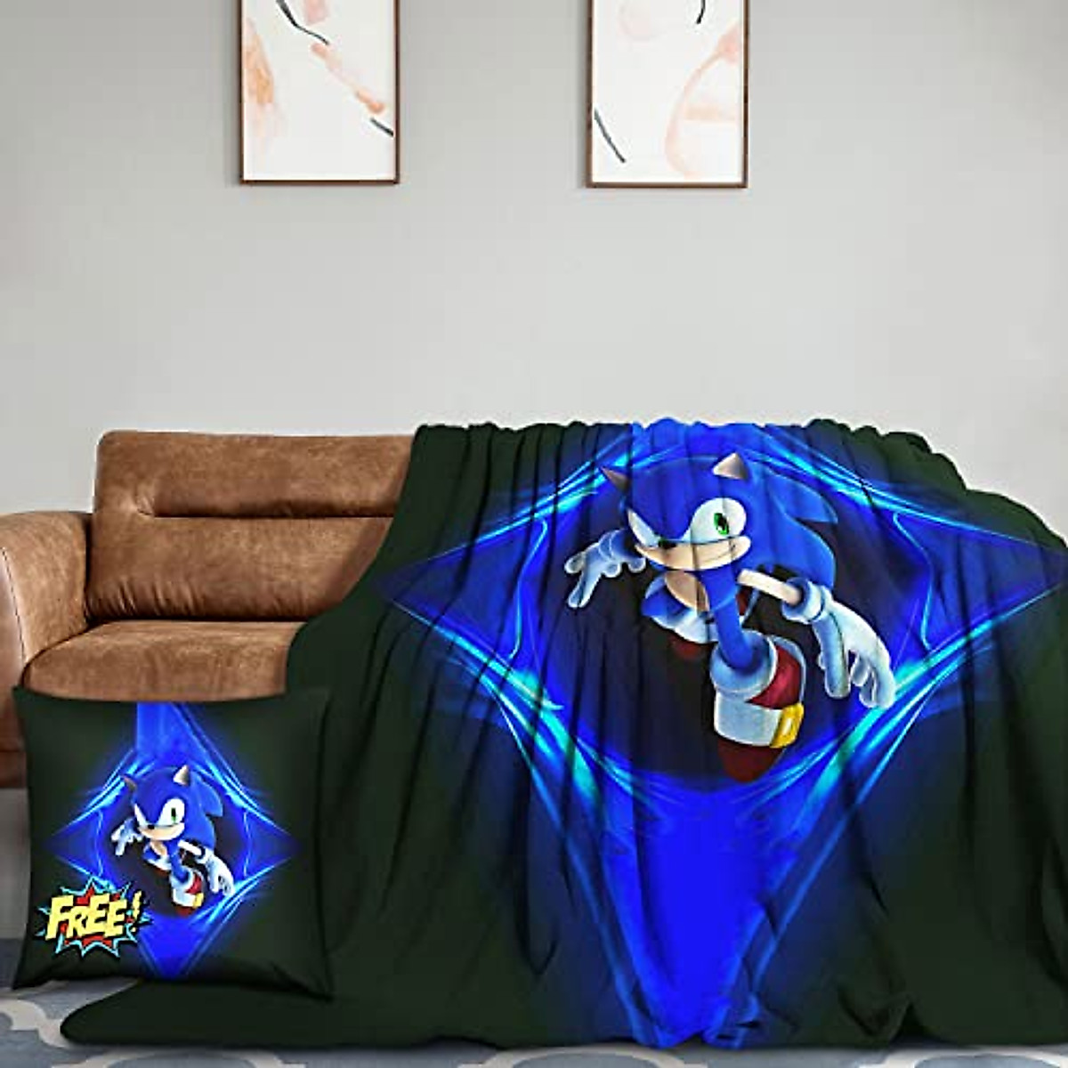 Cartoon Blanket Ultra-Soft Throw Blanket Pillow Cover Fleece Blanket Cozy Bed Throws Couch Sofa Fluffy Flannel Blanket Throws 50x60 Inches