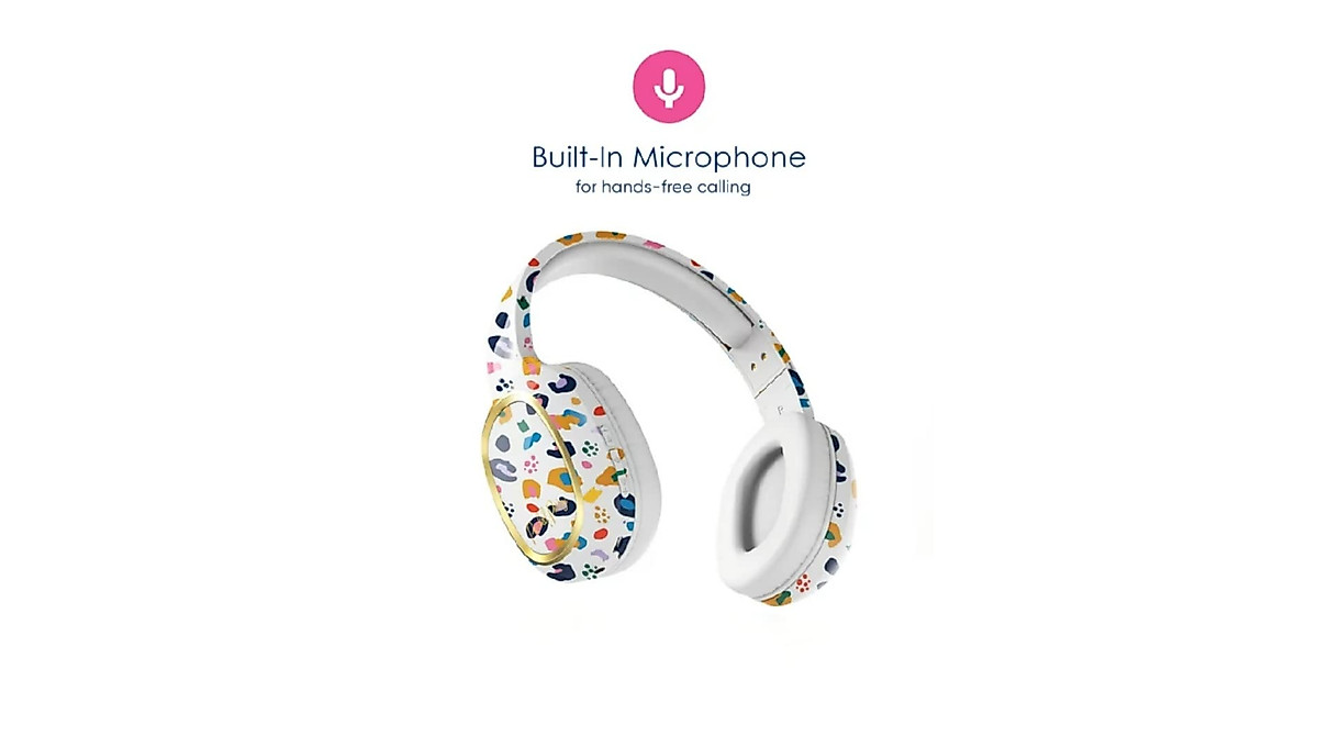 Packed Party Leopard Print Wireless Bluetooth Headphones - 14+ Hrs Play