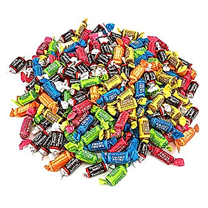 LaetaFood Tootsie Roll Chewy Candy, Assorted Taffies Fruit & Chocolate Flavors (1 Pound Bag)