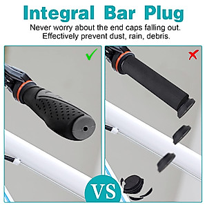 TRELC Antislip Bicycle Handlebars Grips Protector For Bicycle/ Mountain Bike/ Road Bike/ Folding Bike (Black+Grey)