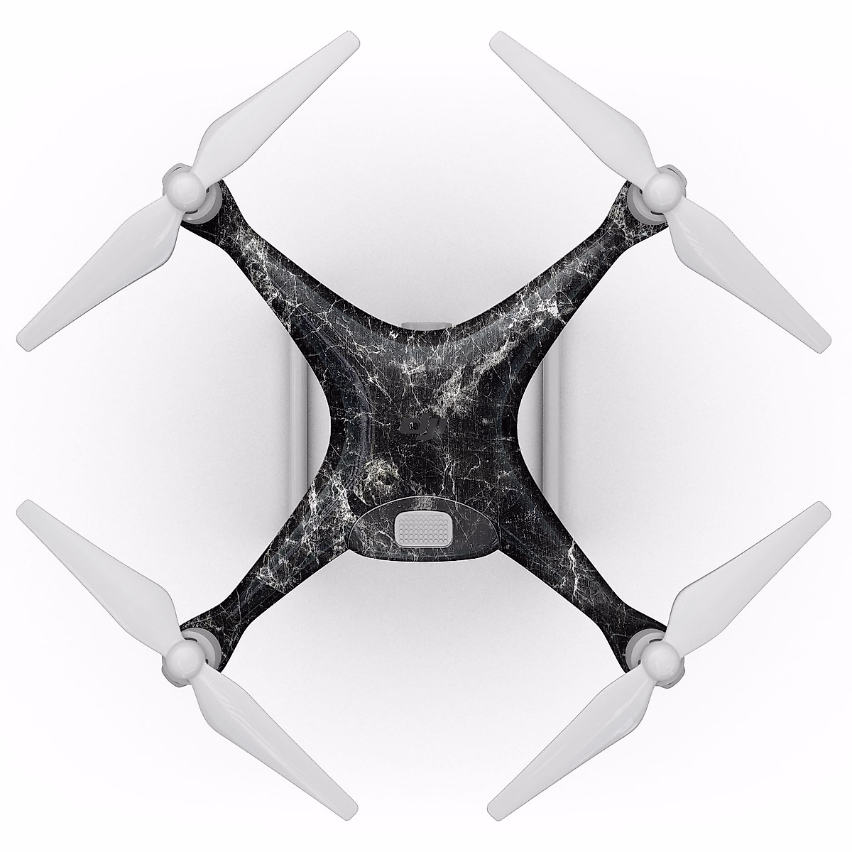 Design Skinz Design Skinz Black Scratched Marble Full-Body Wrap Decal Skin-Kit Compatible with The Drone DJI Phantom 2