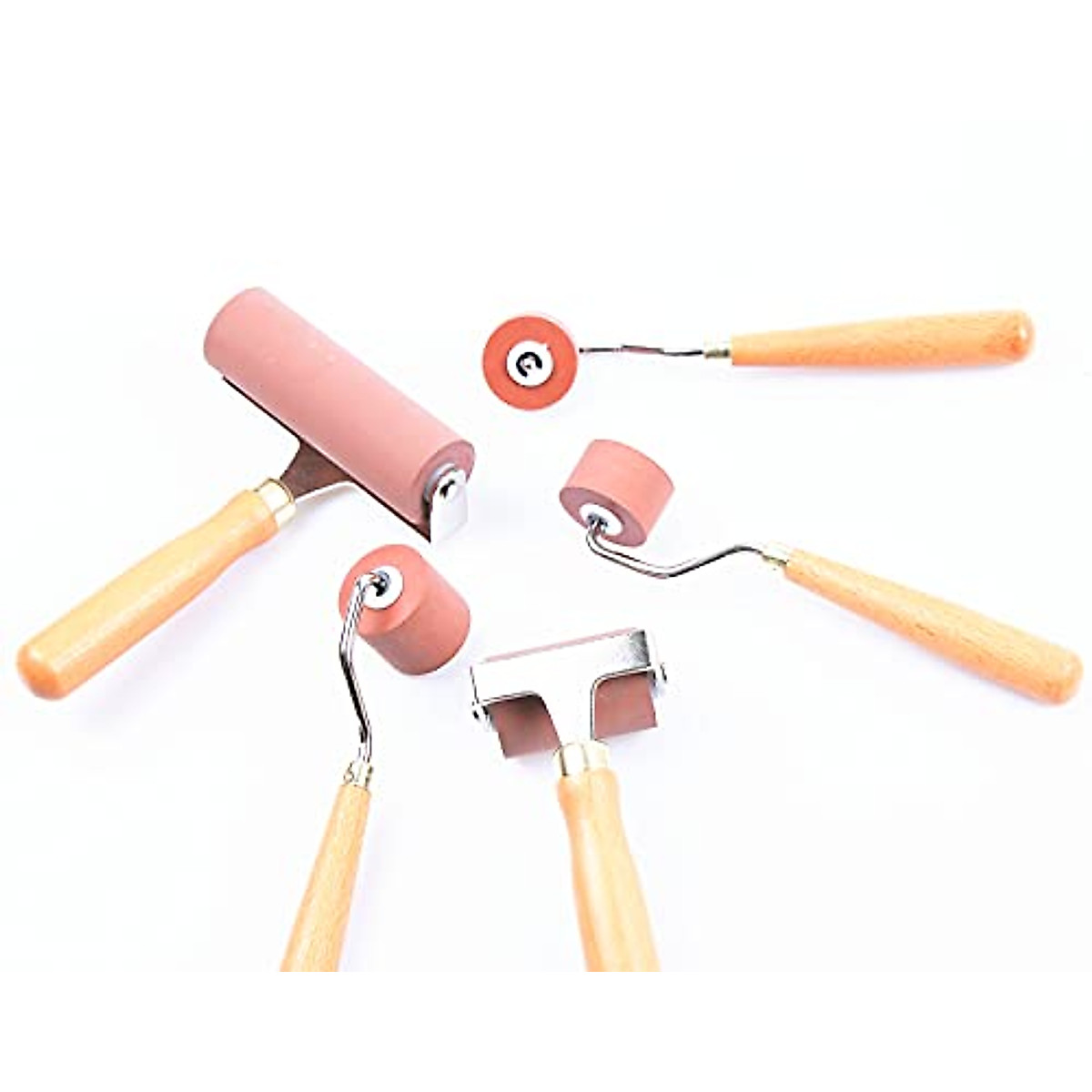 BANLTRE Rubber Brayer Roller for Printmaking, Ideal for Anti Skid Tape Construction Tools, Print,Craft Stamping Brayers for Wallpapers and Scrapbooks (0.4")