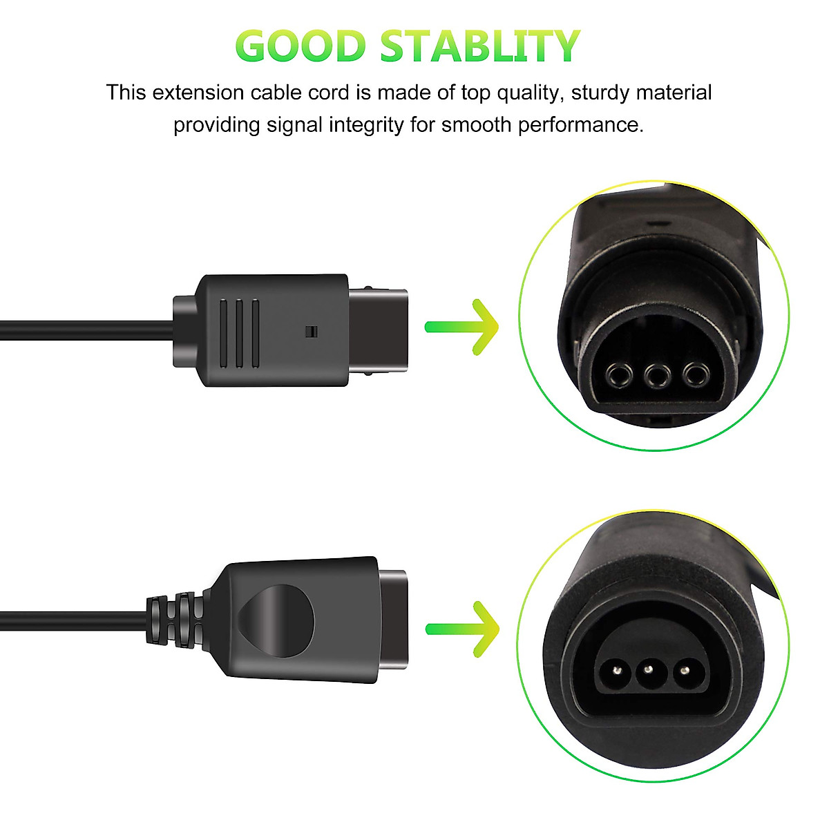 Xahpower 4Pack 6Ft N64 Controller Extension Cable Cord for Nintendo 64 N64 Controller