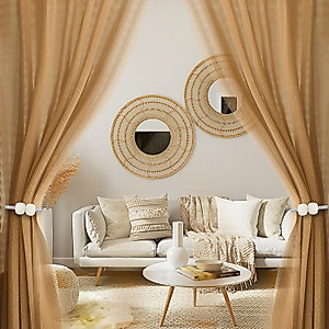 8pcs Magnetic Curtain Ties, Pearl Curtain Ties Decorative Rope Curtain Holder Holdbacks for Drapes Modern Curtain Holdbacks for Home Office Hotel Window Decorative(Grey)