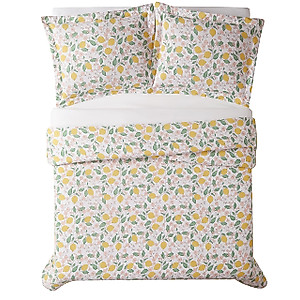 Brooklyn Loom Lemon Verbena 3-Piece Full/Queen Duvet Cover Set (DCS3577FQ-1800)
