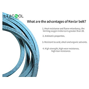 Lawn Mower Tractors Deck Kevlar V Belt 1/2" x 137" for MTD/Cub Cadt 754-05012, 754-05012A, 954-05012, 954-05012A; Gravely: 07200524