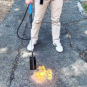 Flame King Propane Torch Kit Heavy Duty Weed Burner 500,000 BTU with 10-FT Hose, 39 inches Long for Weed Burning, Melting Ice and Snow, and Roofing