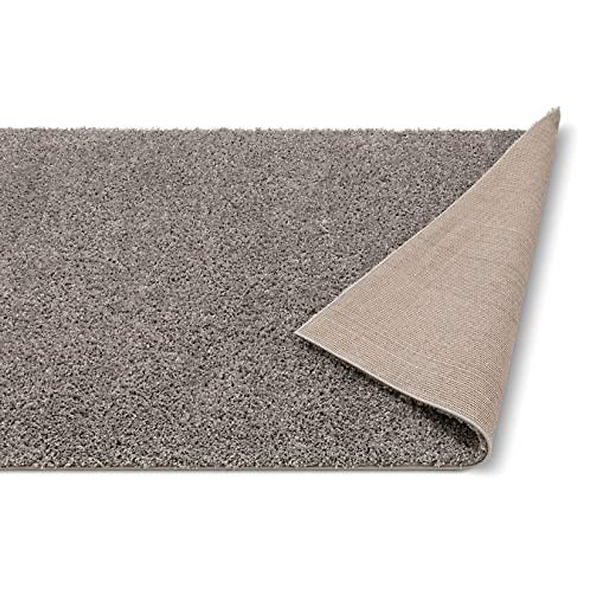 Well Woven Madison Shag Plain Grey Modern Solid Area Rug 5' x 7'2''