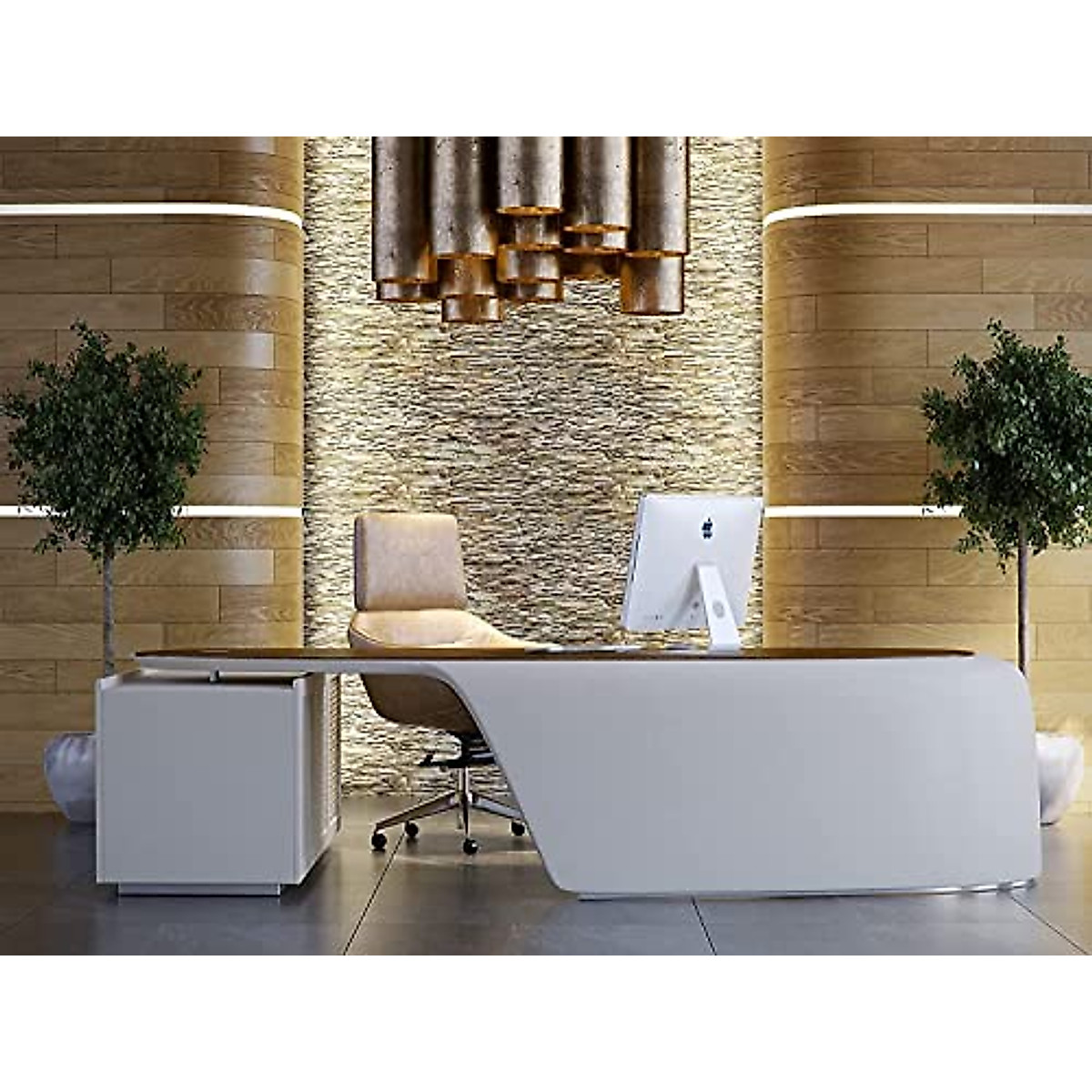 Retro-Art 3D Wall Panels, Pack of 6, Stone Wall in Beige Yellow, PVC, 37.2" x 25.5", Cover 39.53 sq.ft., 186FB