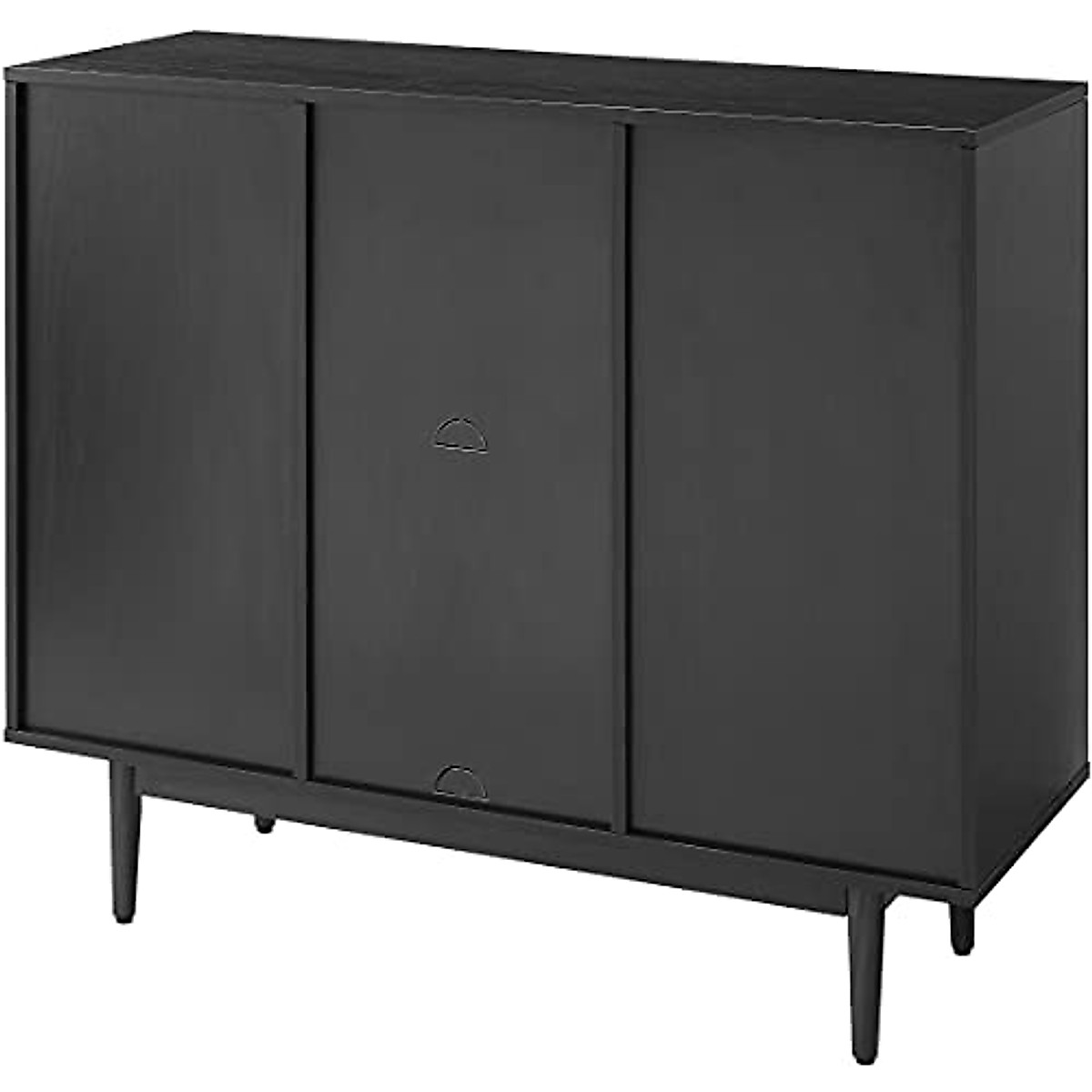 Crosley Furniture Liam Mid-Century 6-Cube Bookcase, Black