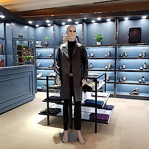 Male Mannequin Full Body Sewing Dress Form Model Mannequins Torso 73 Inches Adjustable Manikin Body Clothing Realistic Men Mannequin Display Head Arm Rotation Metal Base