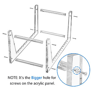 NIUBEE Clear Vinyl Record Stand Holder for Desktop Album Storage, Acrylic Vinyl Record Shlef Display 50 LPs