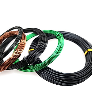 Bonsai Wire for Bonsai Tree Total 164 Feet 5 Rolls 3 Sizes 0.8 mm, 1.0 mm, 1.2 mm and 2.0 mm Aluminum Wire by CRAFT WIRE