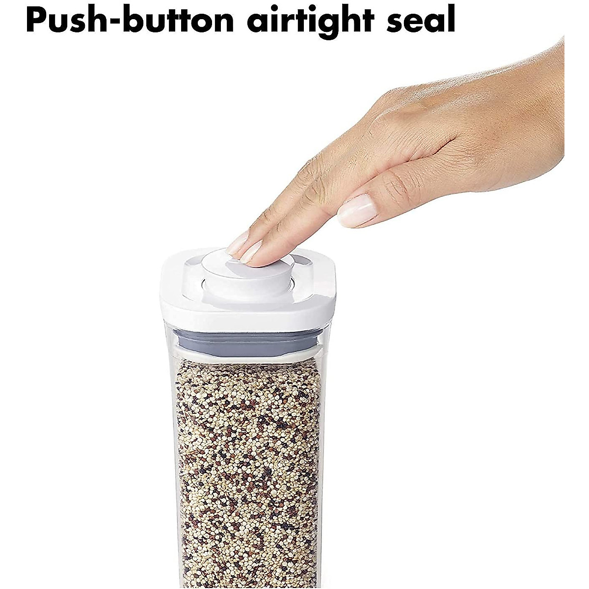 OXO-Good Grips POP Container 2.8-Quart Square Airtight Food Storage for Sugar and More (Set of 4)