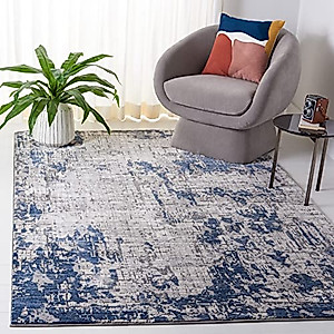 SAFAVIEH Meadow Collection 2'7" x 8' Grey MDW178F Modern Abstract Runner Rug