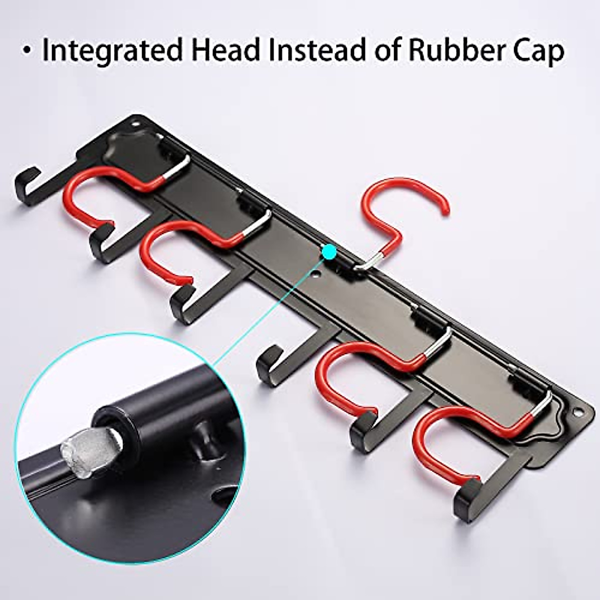 PHUNAYA 68" All Metal Garden Tool Oaganizer for Garage Organization,Garage Wall Organizer and Rake Holder Wall Mount,Shovel Holder and Tool Rack for Yard Tool,Handle tools,Broom and Mops.