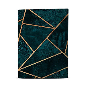 Head Case Designs Officially Licensed Elisabeth Fredriksson Deep Teal Stone Art Mix Matte Vinyl Faceplate Sticker Gaming Skin Case Cover Compatible with Sony Playstation 5 PS5 Disc Edition Console