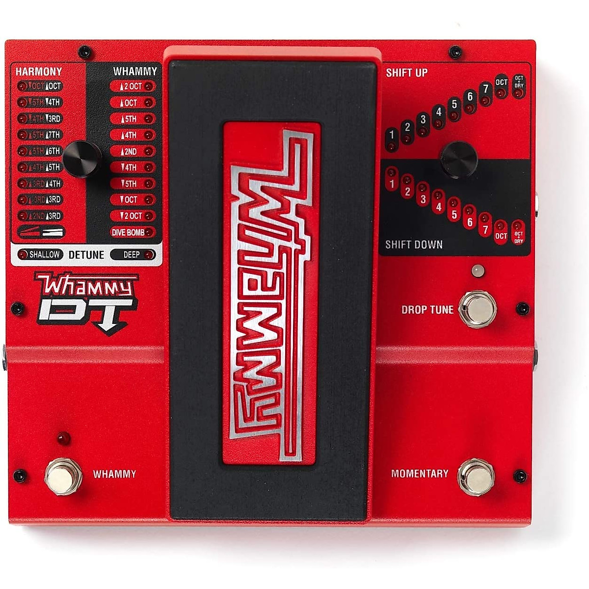 Briskdrop Digitech Whammy DT Pitch Shift Drop Tune Pedal Bundle with 2 Patch Cables, 2 Instrument Cables, and Dunlop Variety Pick Pack, whammyDT-bundle