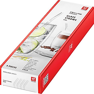 ZWILLING Sorrento 5-pc Bent Glass Straw Set - Clear