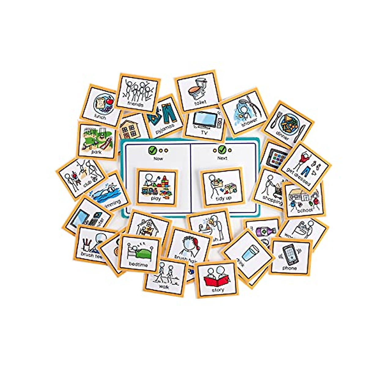 Now and Next Board with 35 Visual Symbols Based Around Life at Home.