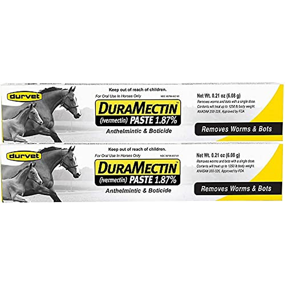 Duramectin Ivermectin Paste 1.87% Horse Wormer (2 Tubes)