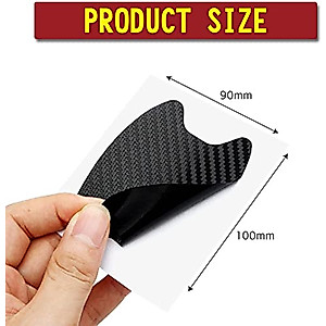 4pcs Car Door Bowl Stickers Scratches Protective Films, Universal Carbon Fiber Car Door Side Sticker Paint Protection with Door Bowl, Guard Film for Car SUV