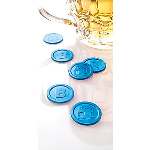 Sigel WM005 Tokens Beer, Blue, Ø 0.98 inch, 100 pcs.