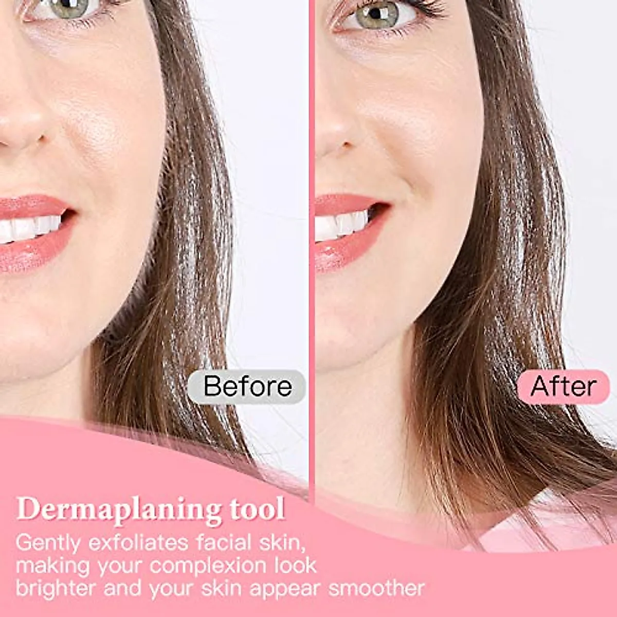Dermaplane Razor for Women Face,Professional Dermaplaning Tool,Facial Razor, Peach Fuzz and Hair Removal, opove Multifunction Home Skin Care Tool,3 Eyebrow Razors
