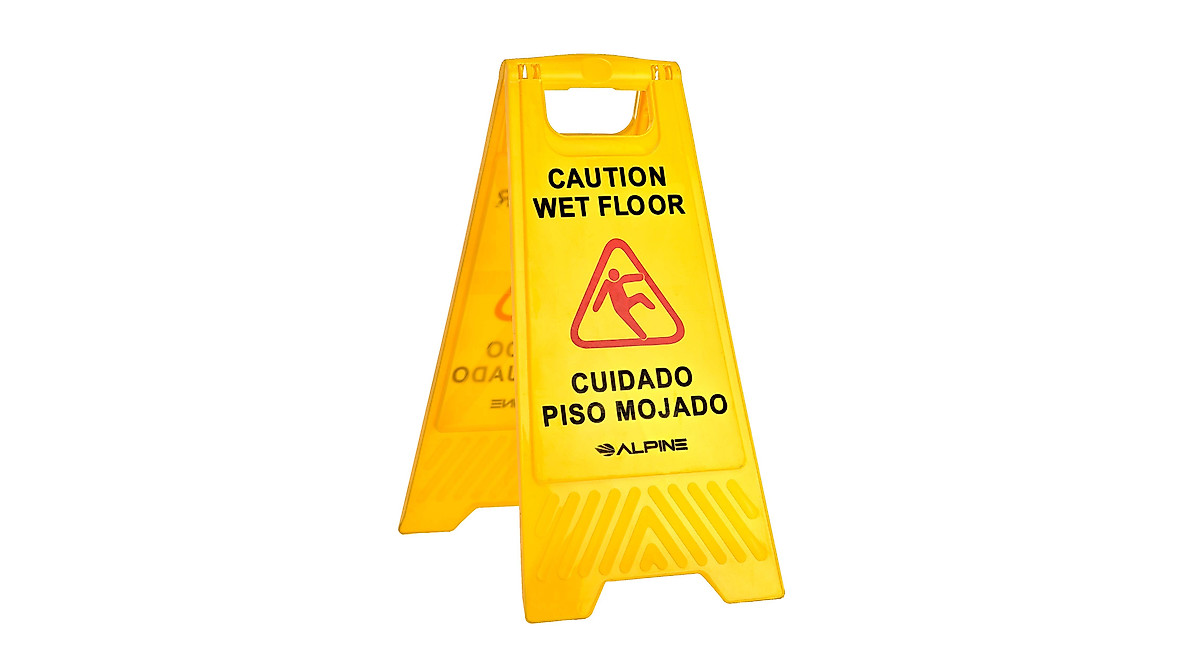 Alpine Wet Floor Signs 3 Pack - High Visibility Caution Signs