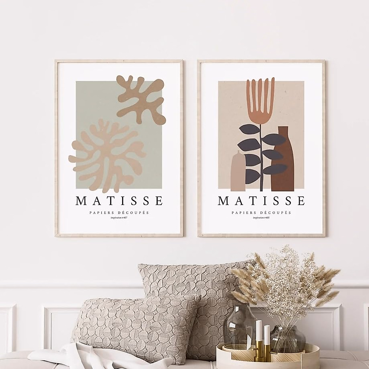 BBAUER Abstract Matisse Poster Matisse Canvas Wall Art Matisse Prints Matisse Modern Painting Fashion Picture For Living Room Home Decor 40x60cmx2 No Frame