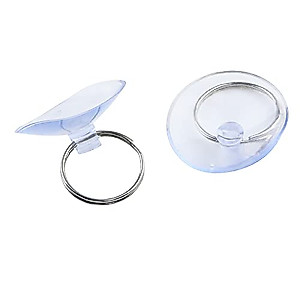 MY MIRONEY 1.38" Diameter Suction Cup with Rings Clear Suction Cup Sucker Pack of 20