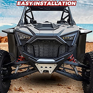 SAUTVS Front Bumper for RZR Turbo R/ Pro R 22-23, Black Front Brush Guard Protector Low Profile Bumper Pre Runner Bumper for Polaris RZR Turbo R / Pro R 2022-2023 Accessories (Replace #2884354)