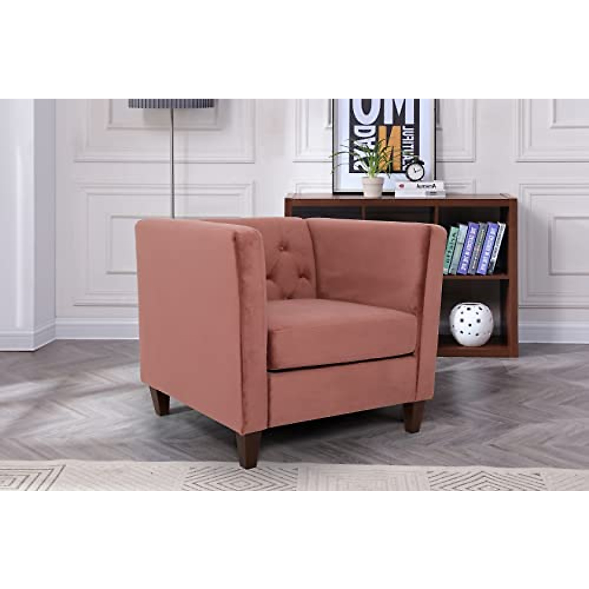 US Pride Furniture Modern Style High Density Foam Rose Velvet Button-Tufted 2 PC Living Room Set with Removable Cushion & Solid Wood Legs (S5708-5714) Sofas