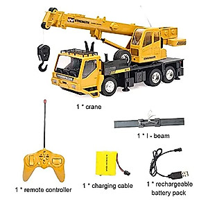 HEBXMF 2.4G Off-Road RC Trucks Tower Cranes Remote Control Construction Toy Loaders RC Engineering Vehicle Models,RC Car Cranes, Educational Toys, Gifts for Children