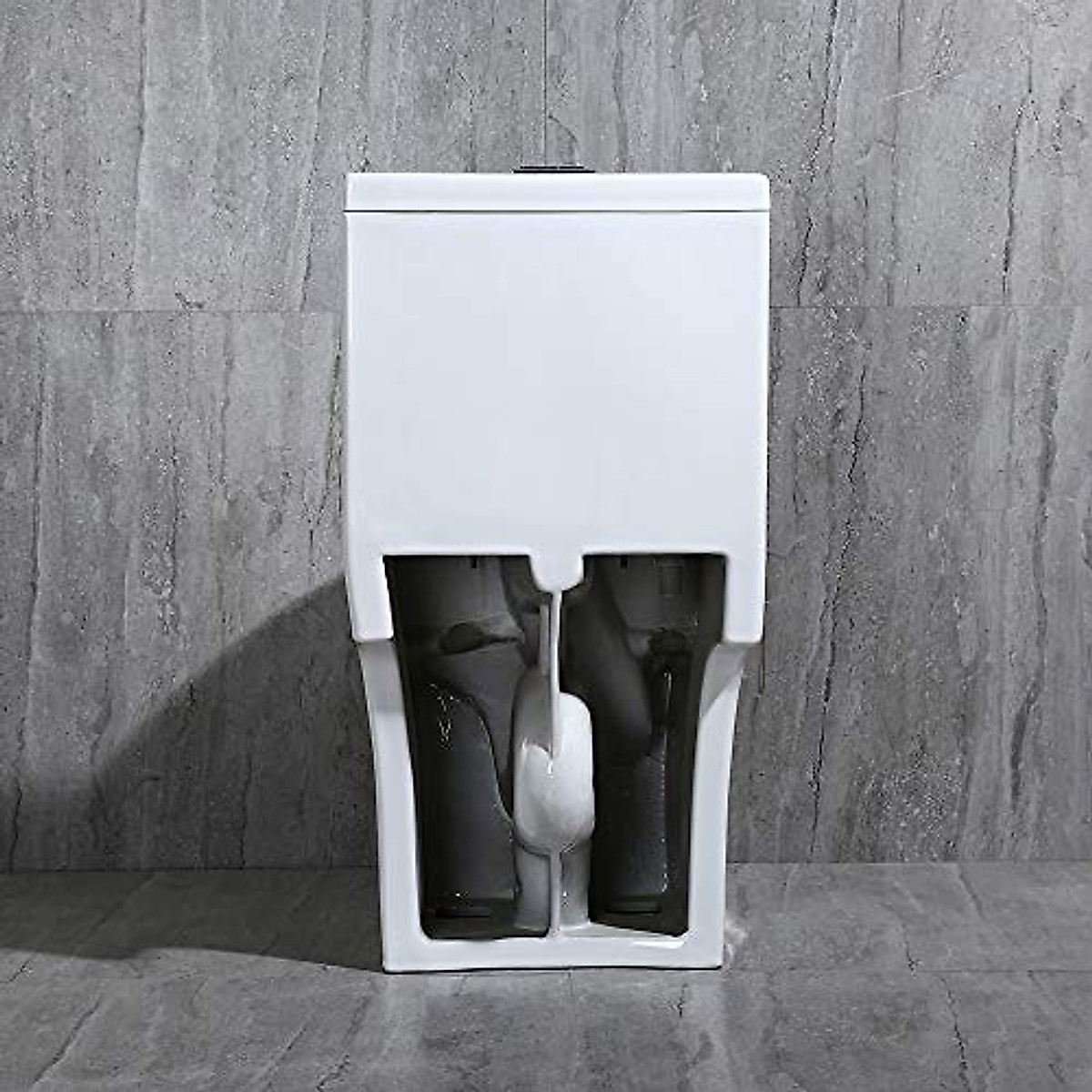 WOODBRIDGEE T-0031 Short Compact Tiny Dual Flush 1.28 GP One Piece Toilet with Soft Closing Seat,1000 Gram MaP Flushing Score Small Toilet,White